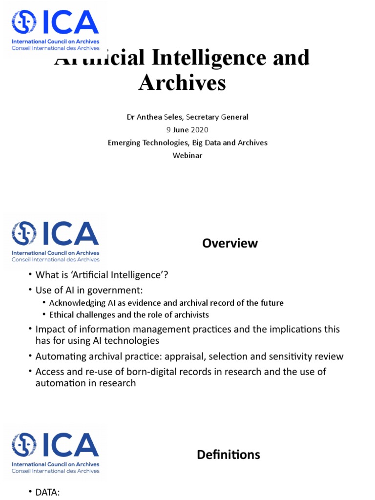 Archives and AI | PDF | Artificial Intelligence | Intelligence (AI ...