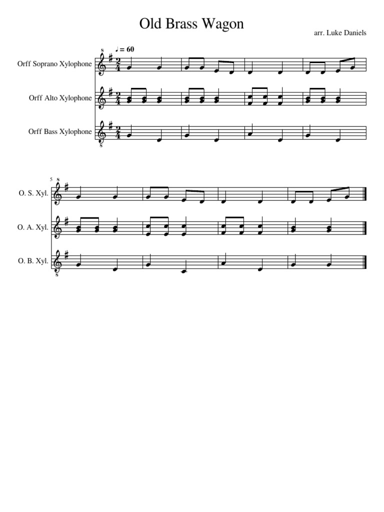 Old Brass Wagon: Arr. Luke Daniels 60 | PDF