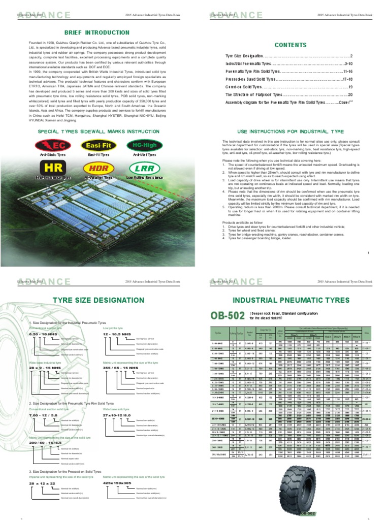 Brief Introduction: Use Instructions For Industrial Tyre Special Tyres ...