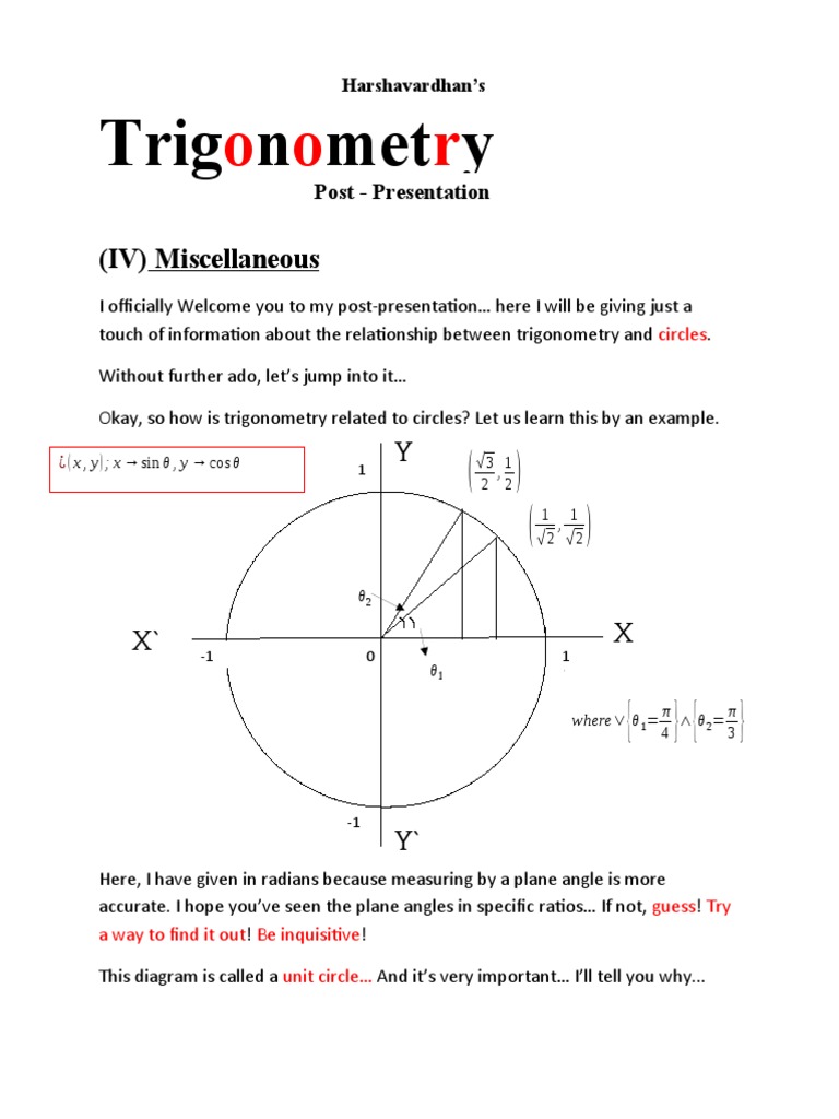Understanding the Relationship Between Trigonometry and Circles Through ...