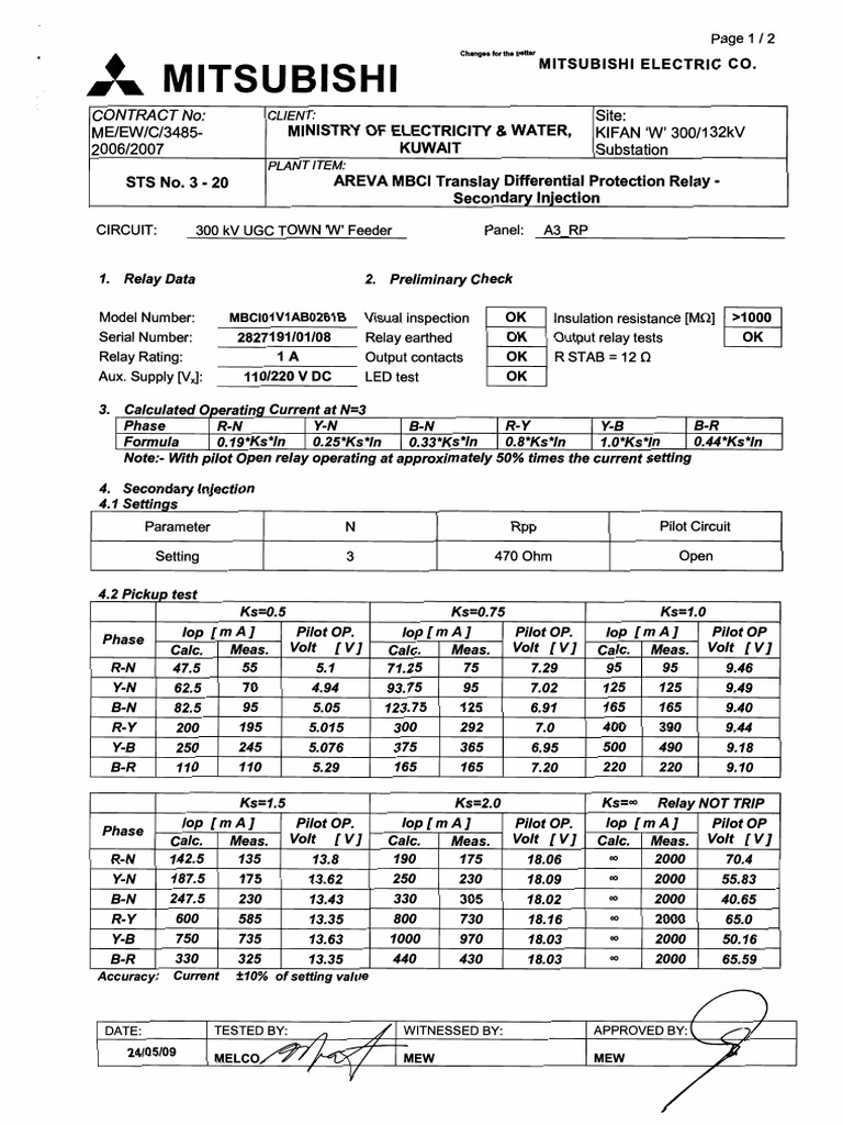 3-20 - MBCI Translay Diff Relay PDF | PDF