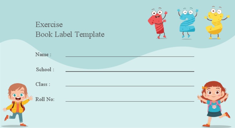 Exercise Book Label Template | PDF