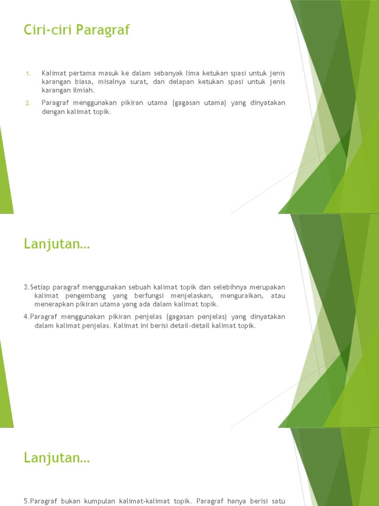 Ciri-Ciri Paragraf | PDF