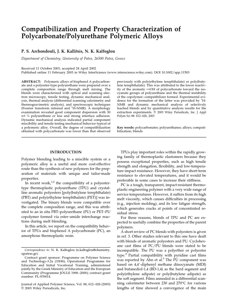 Tpu PC PDF | PDF | Polymers | Solubility