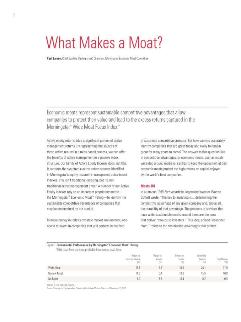 What Makes A Moat | PDF | Stock Market Index | Profit (Economics)
