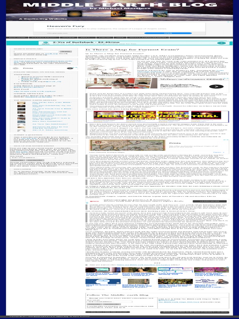 Is There A Map For Fornost Erain? - Middle-Earth & J.R.R. Tolkien Blog ...