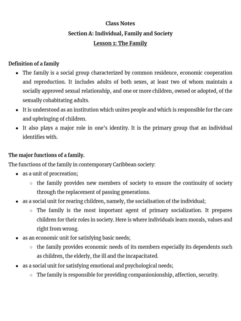 An Overview of Family Structures, Roles and Changing Dynamics in ...
