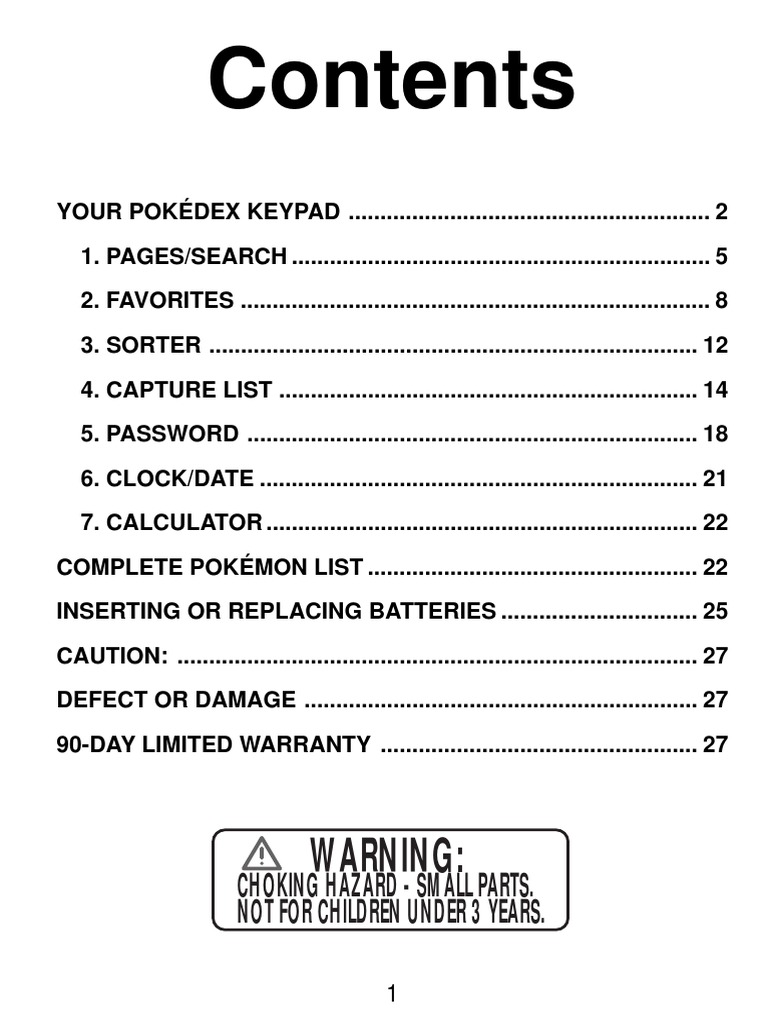 Manual Pokedex - Pokedex Manual | PDF | Pokémon