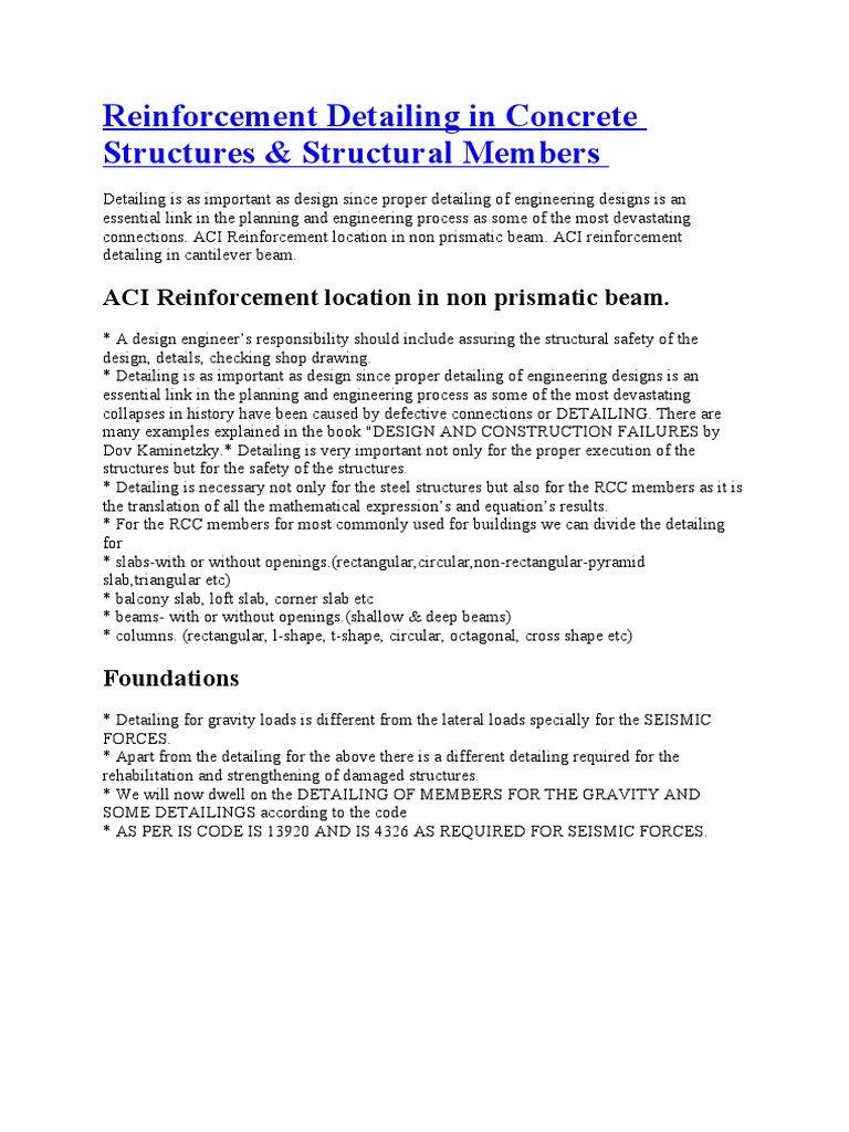 Concrete Reinforcement Detailing Guide | PDF | Beam (Structure) | Concrete