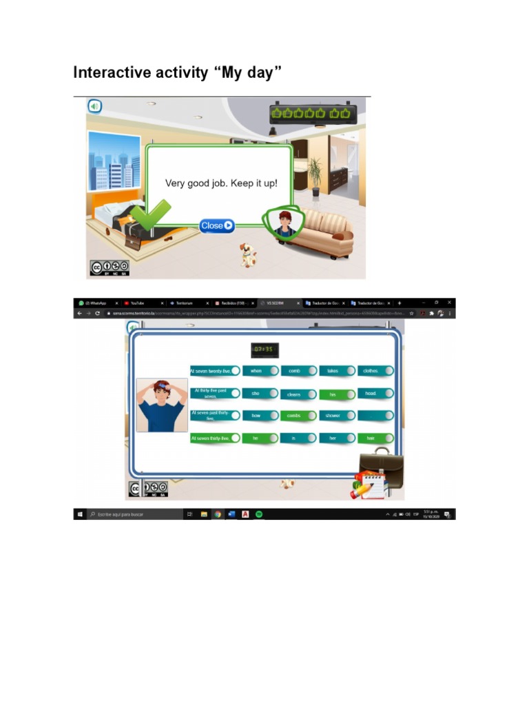 Interactive Activity "My Day" | PDF
