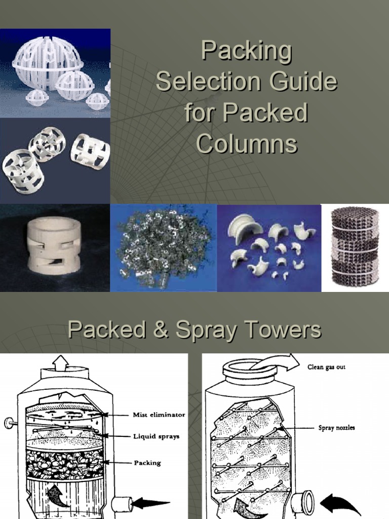 Packing Selection Guide For Packed Columns | PDF | Liquids | Gases