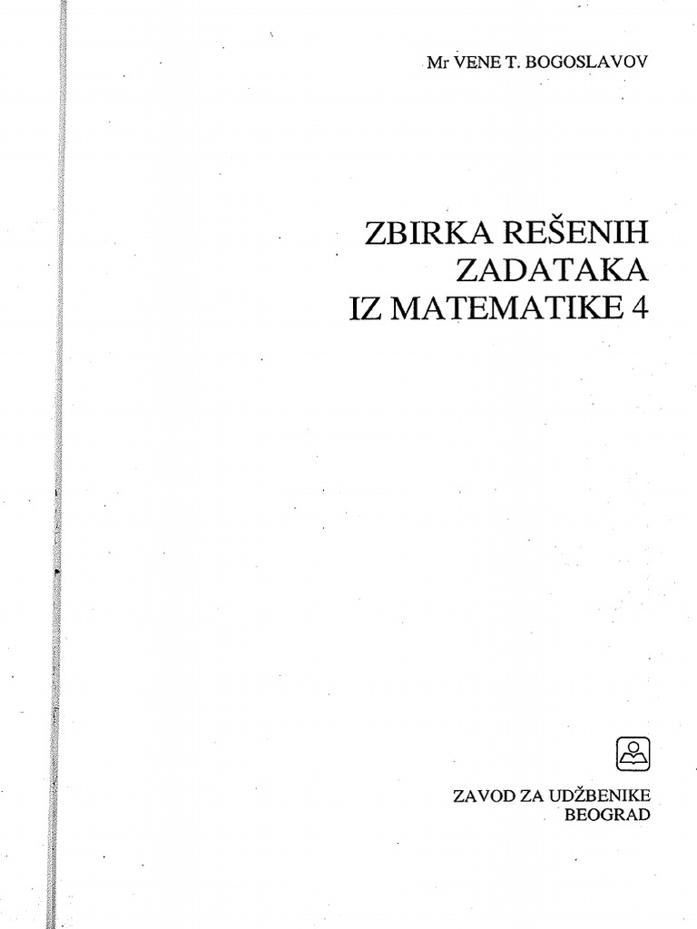 Zbirka Zadataka Iz Matematike Vene 4 | PDF