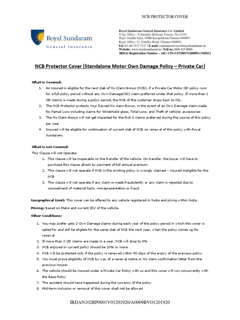 NCB Protector Cover PDF | PDF | Insurance | Service Industries