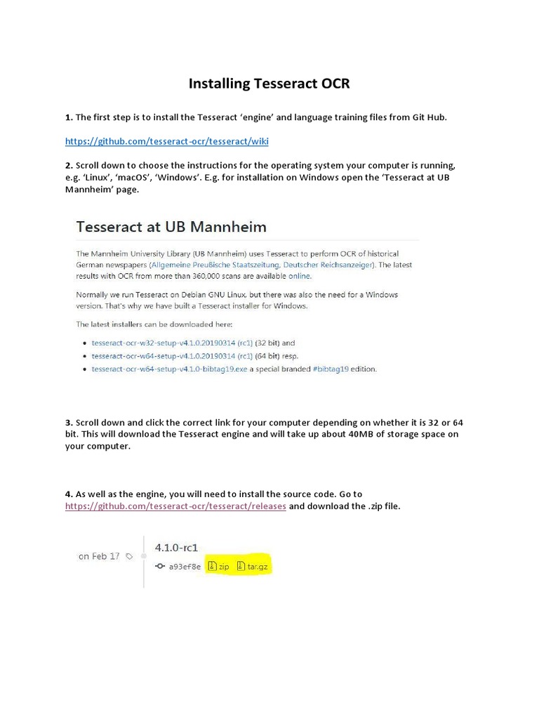 Installing and Using Tesseract OCR PDF | PDF | Optical Character ...