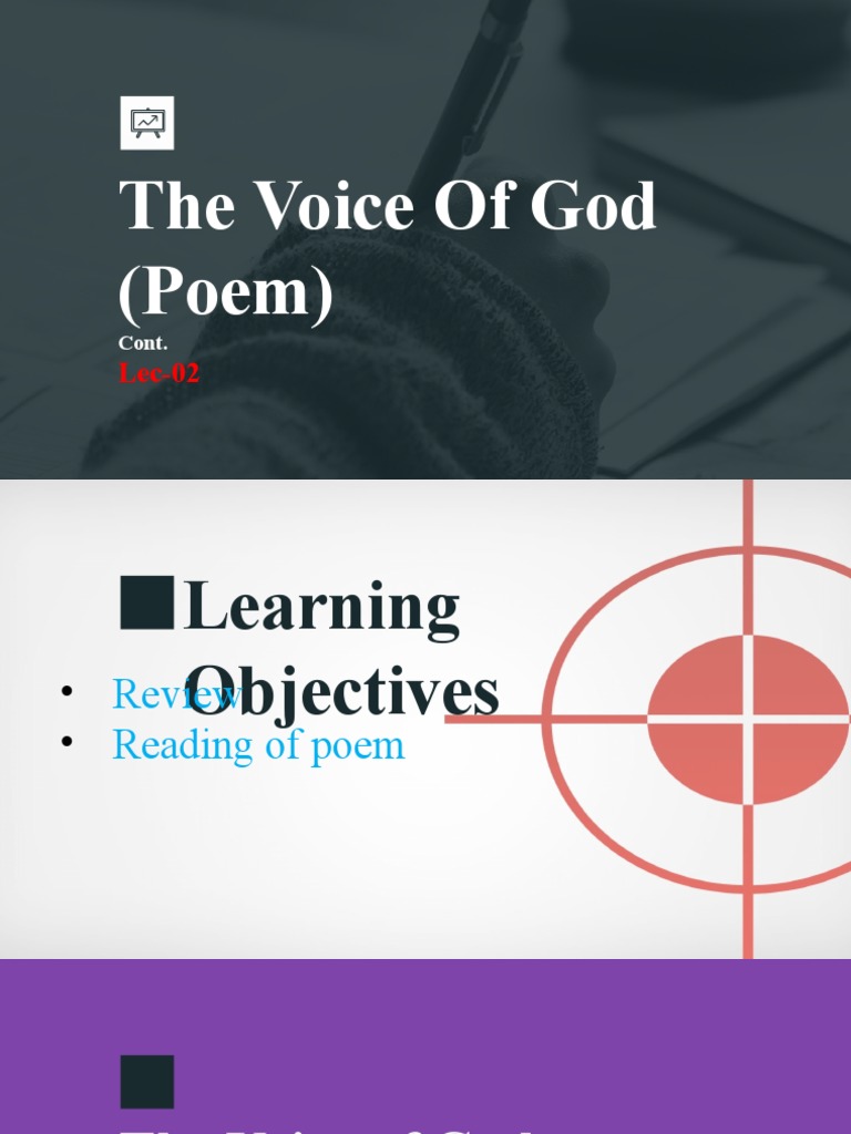 Understanding "The Voice of God" Poem | PDF | Philosophy