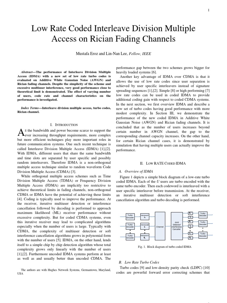 Low Rate Coded Interleave 2 | PDF | Channel Access Method | Low Density ...