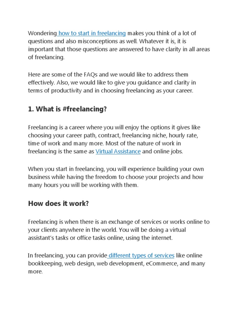 How To Start Freelancing | PDF | Educational Technology | Freelancer