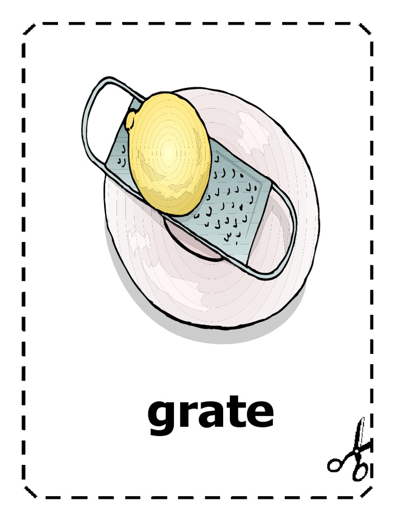 Kitchen Verbs Flashcards PDF | PDF