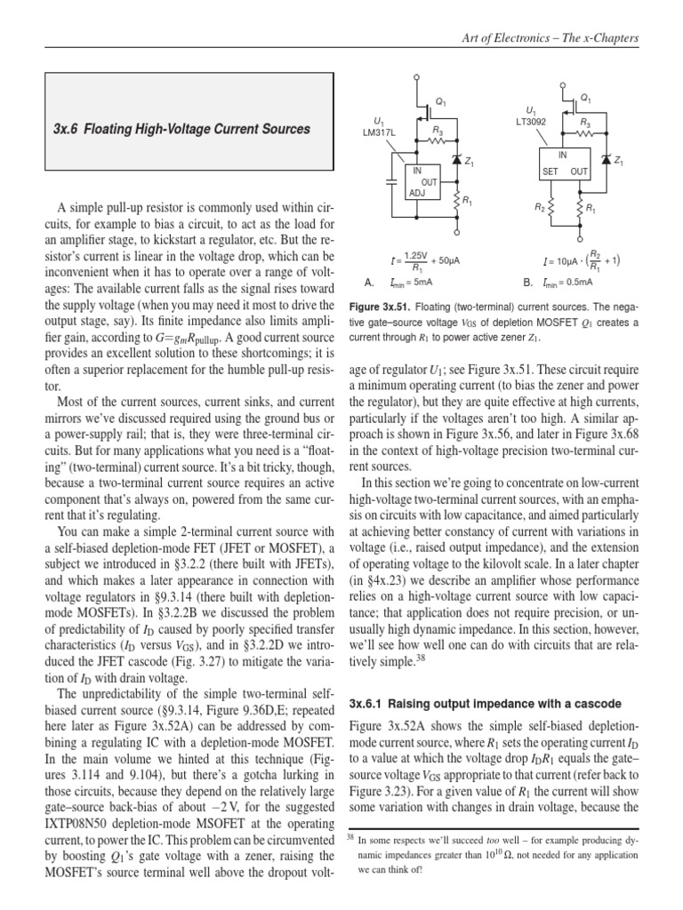 3x.6 Floating High-Voltage Current Sources: Art of Electronics - The X ...