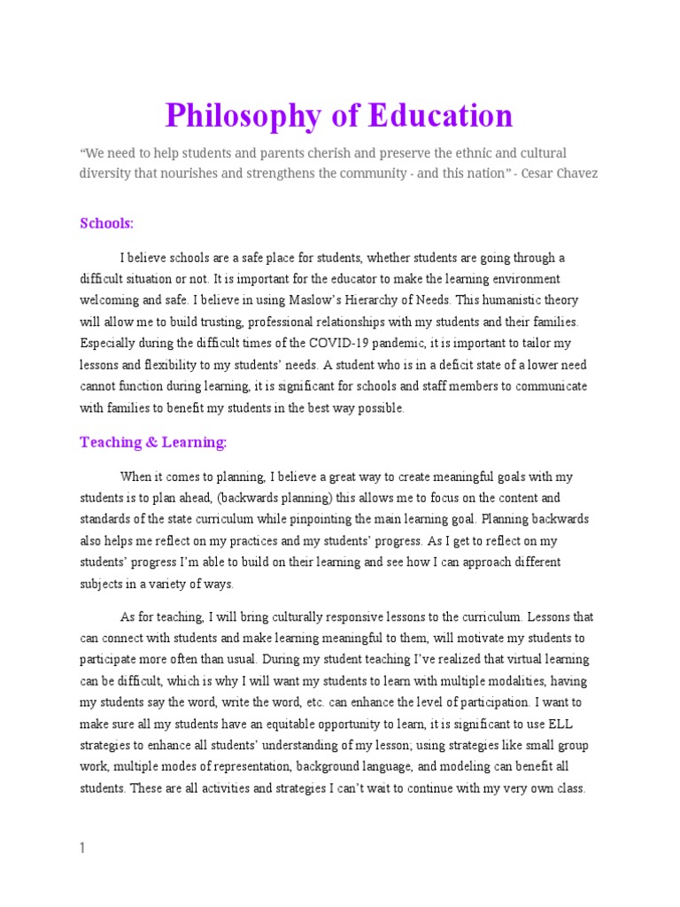 Philosophy of Education | PDF