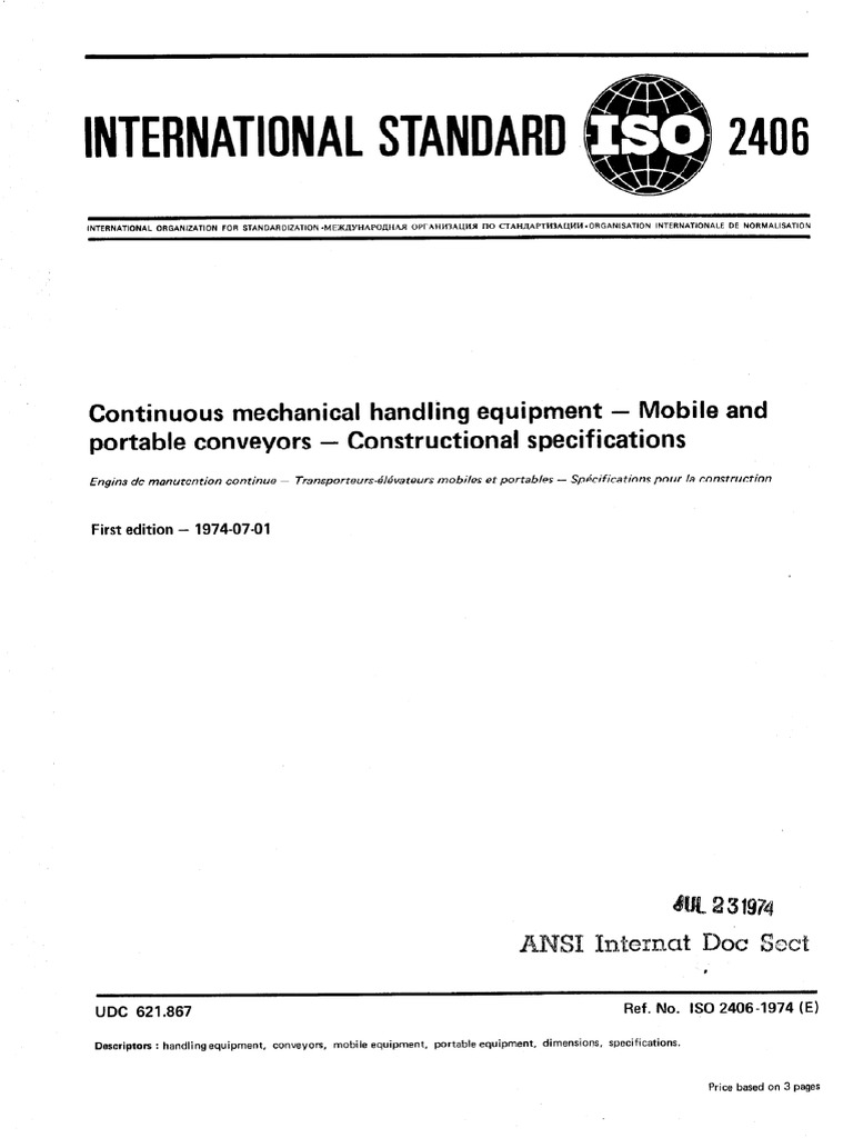 Iso 2406-1974 PDF | PDF | Belt (Mechanical) | International ...