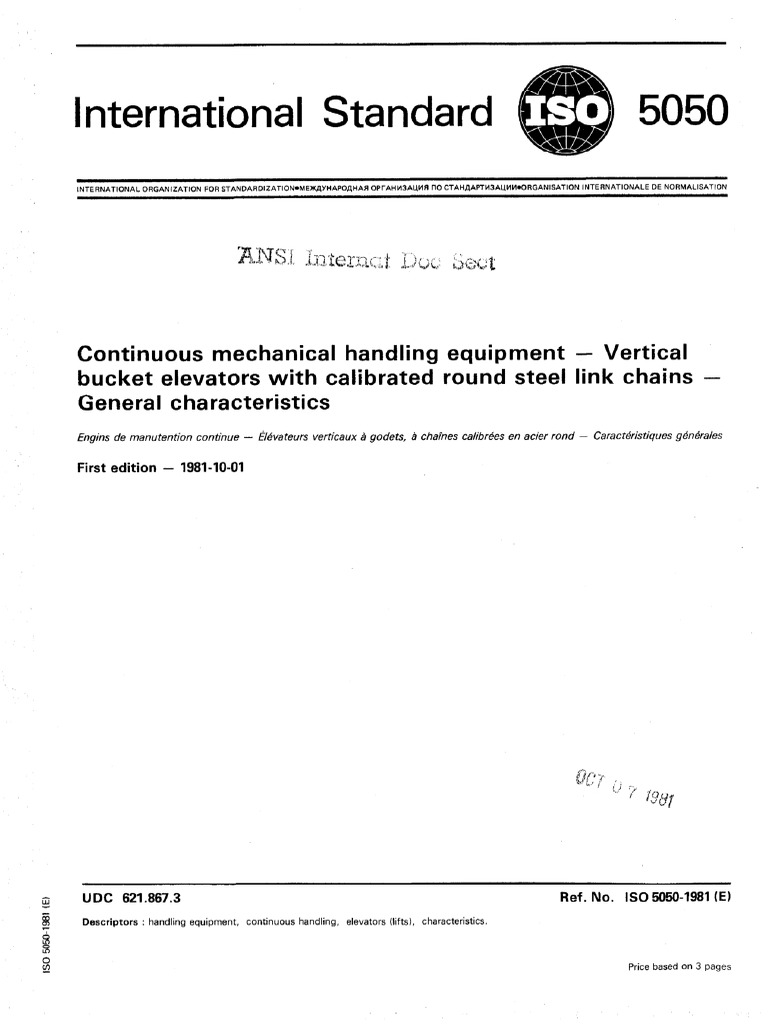Iso 5050-1981 | PDF