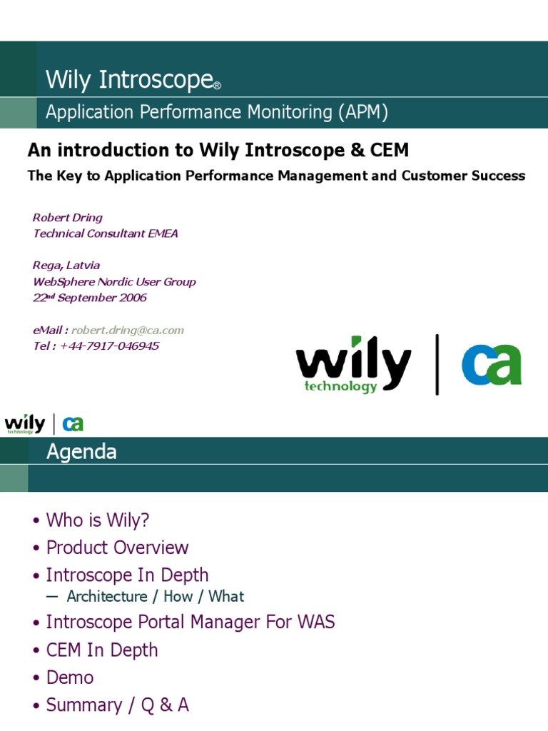 Wily Introscope APM | Download Free PDF | Application Server | Java (Programming Language)