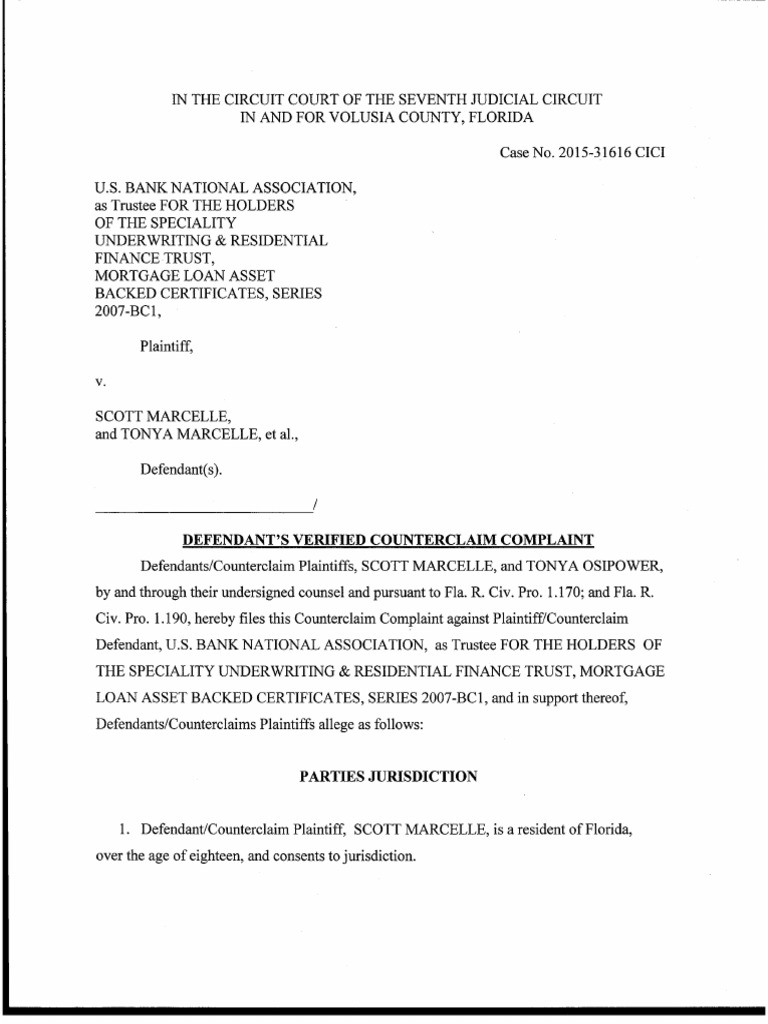 Sample Counterclaim Suit | PDF Sample Counterclaim Suit | PDF