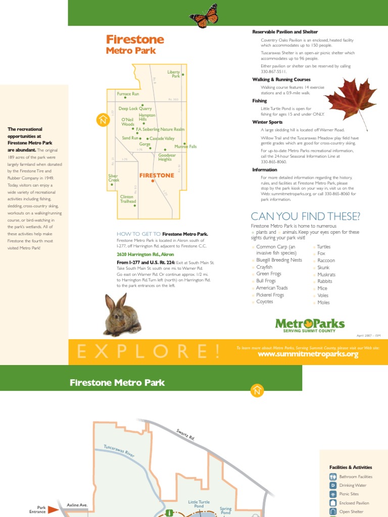 Firestone Metro Park Map | PDF | Leisure | Nature