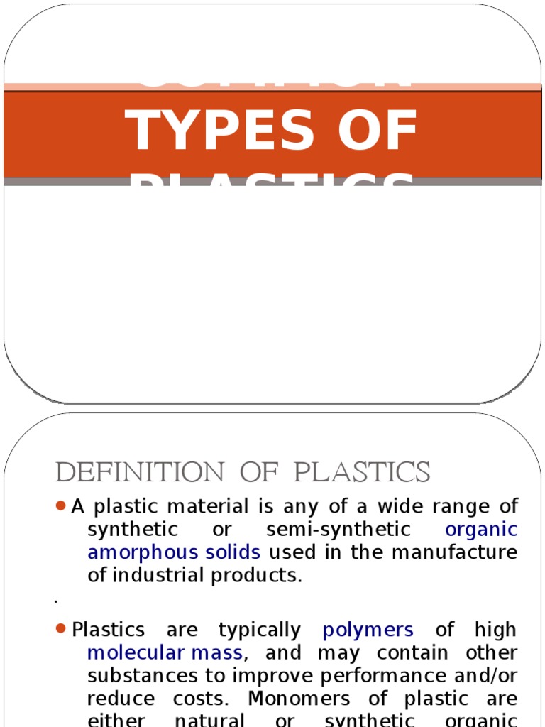 Common Types of Plastics | PDF