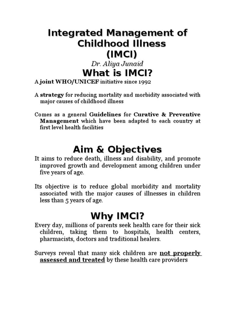 Integrated Management of Childhood Illness | PDF | Pneumonia | Measles