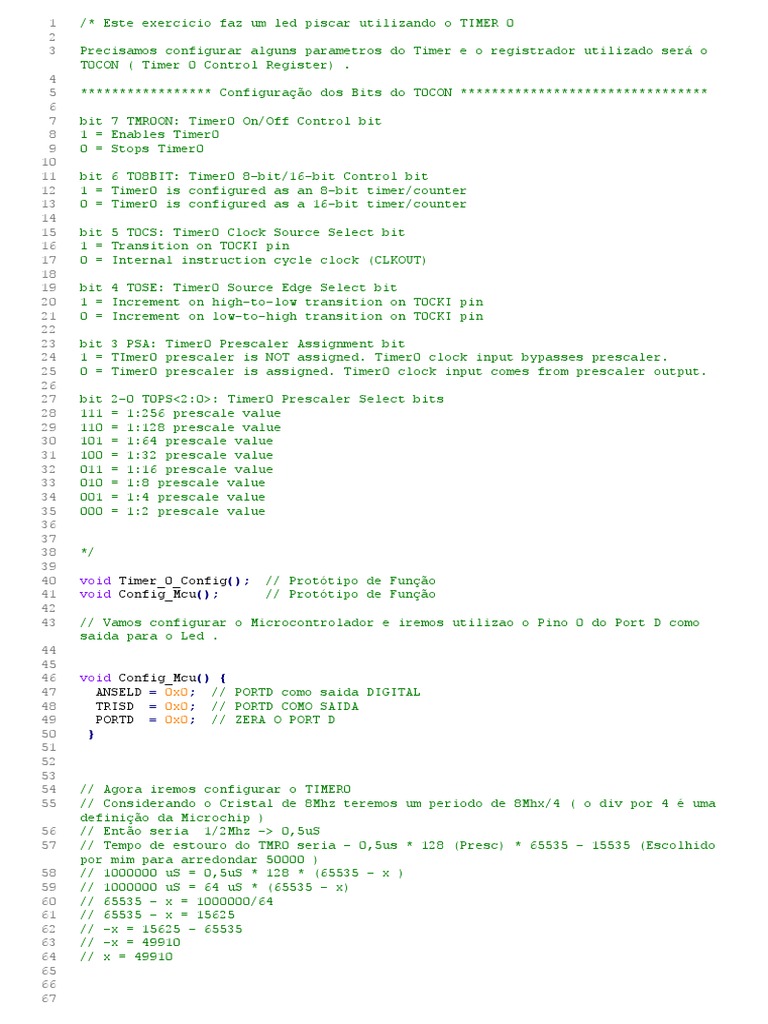 Timer - 0 - Config Config - Mcu: Void Void | PDF | Integrated Circuit ...