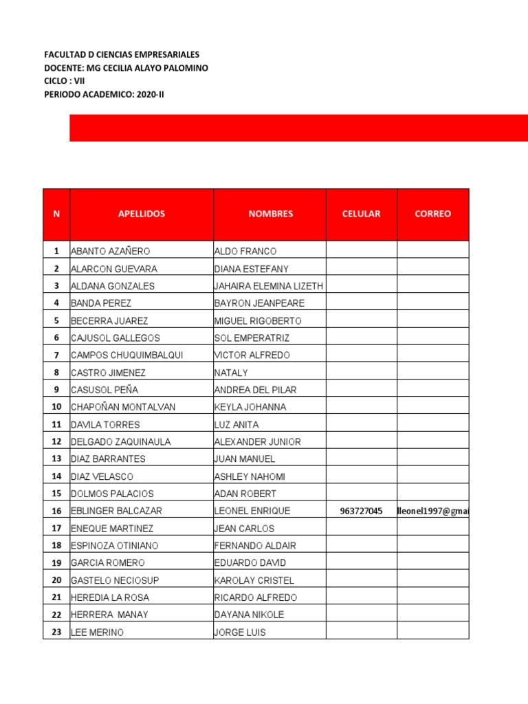 Datos Informativos | PDF