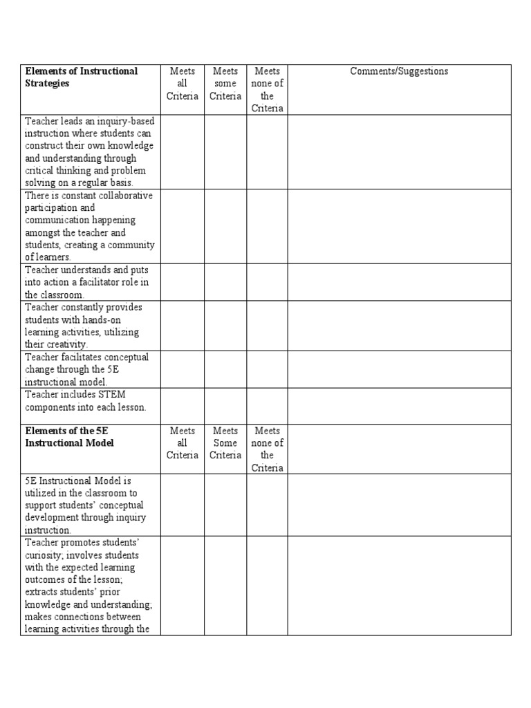 Stem Rubric Development | Download Free PDF | Teachers | Learning