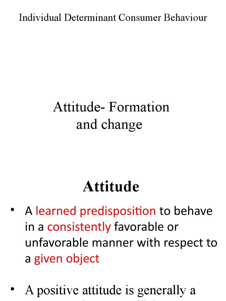 Attitude Individual Determinants | PDF | Attitude (Psychology ...