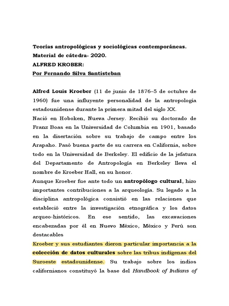 Alfred Louis Kroeber | PDF | Teorías filosóficas | Science