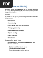 SAP MM Stock Types Overview | PDF | Inventory | Stocks