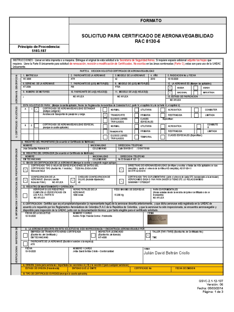 Rac 8130 - 6 | PDF | Aeronáutica | Aeronave
