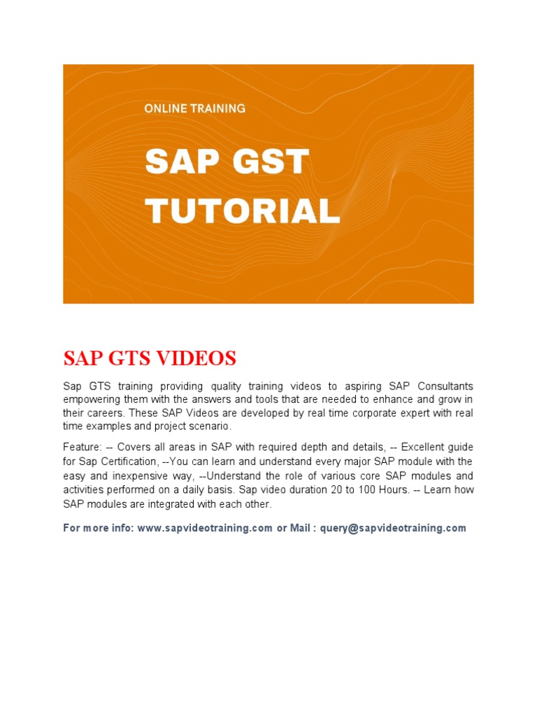 Sap Gts | PDF