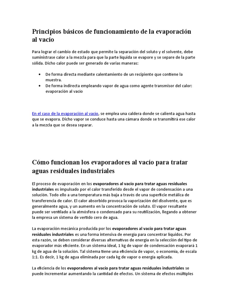 Info Proyecto Final Op2 | PDF | Evaporación | Intercambiador de calor