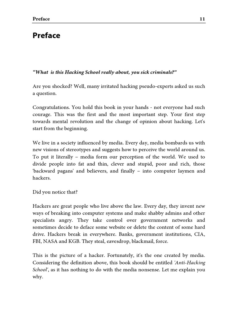 Who Are Hackers Introduction To Hacking School Training PDF | PDF ...