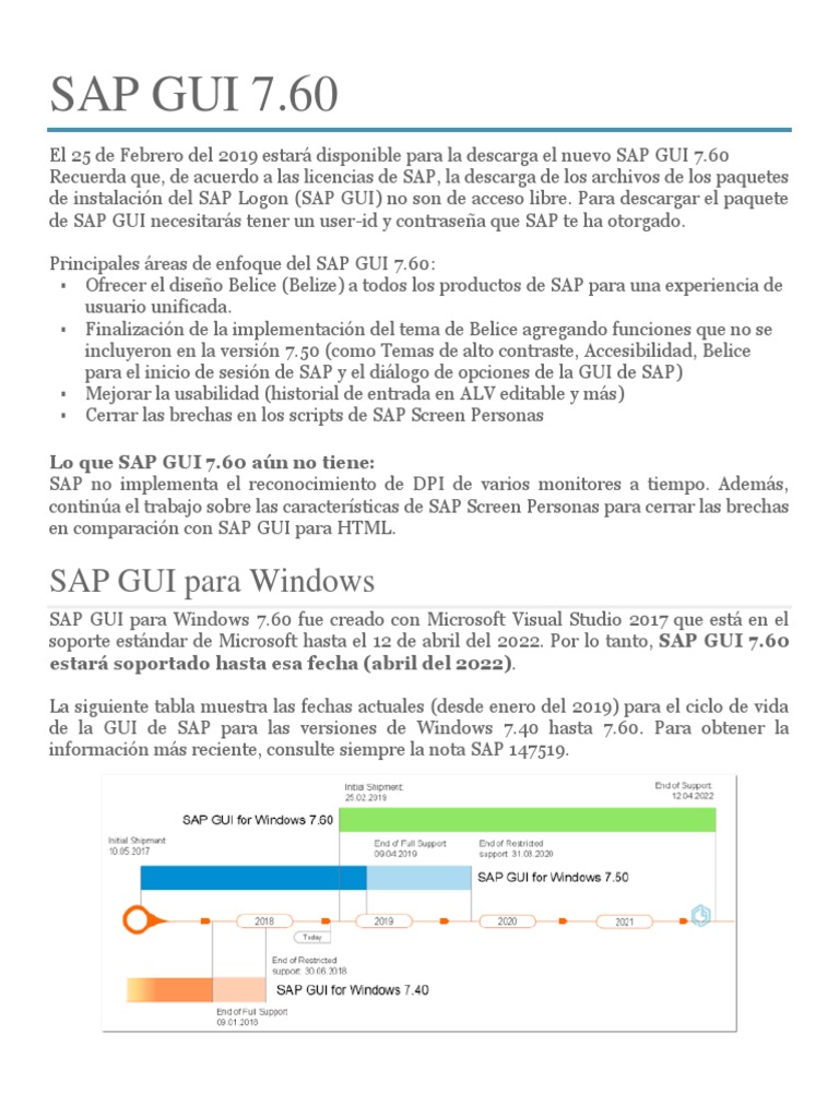 SAP GUI 7.60: Novedades y Mejoras | PDF | Interfaces gráficas de ...