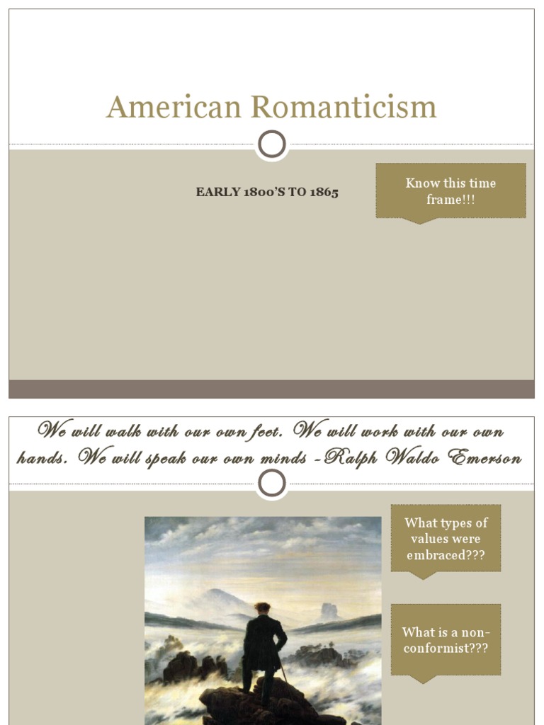 Key Features of American Romanticism | PDF | Romanticism | Nathaniel ...
