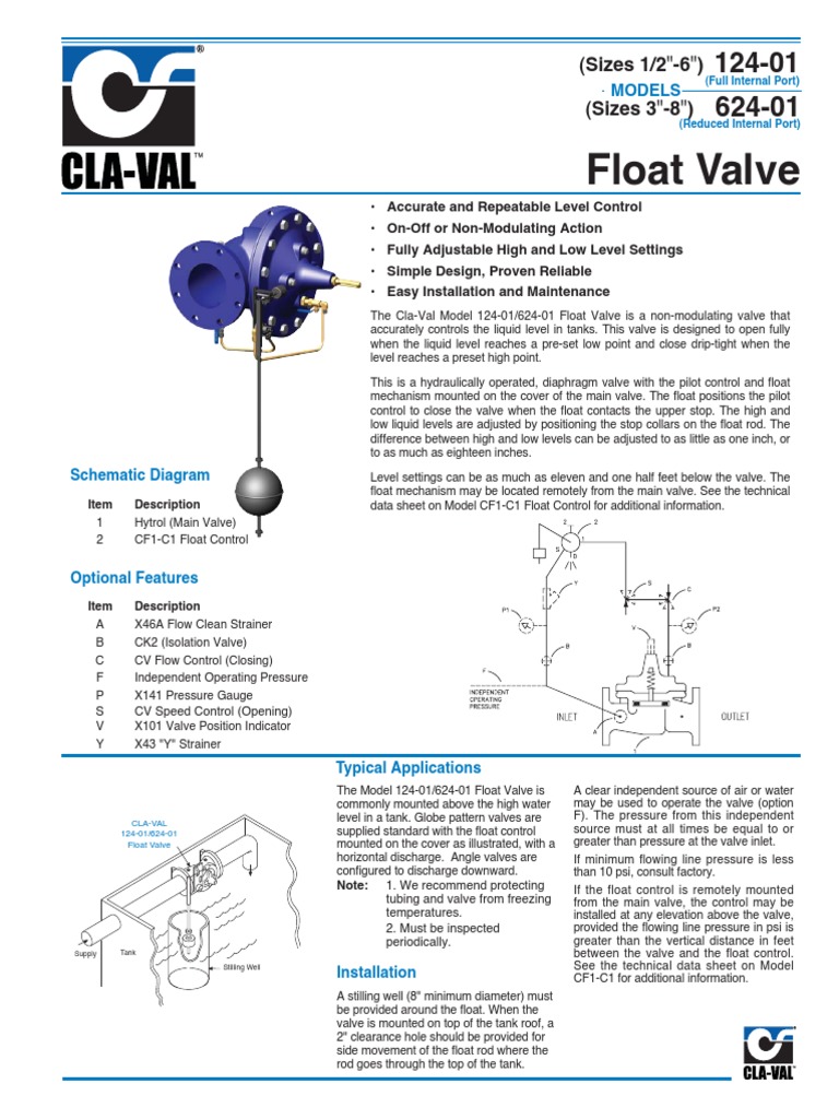 CLA-VAl Float Valve | PDF | Valve | Bronze