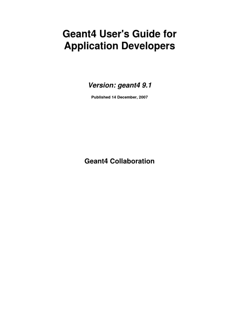 Geant4 User's Guide For Application Developers | PDF | Class (Computer Programming) | C++