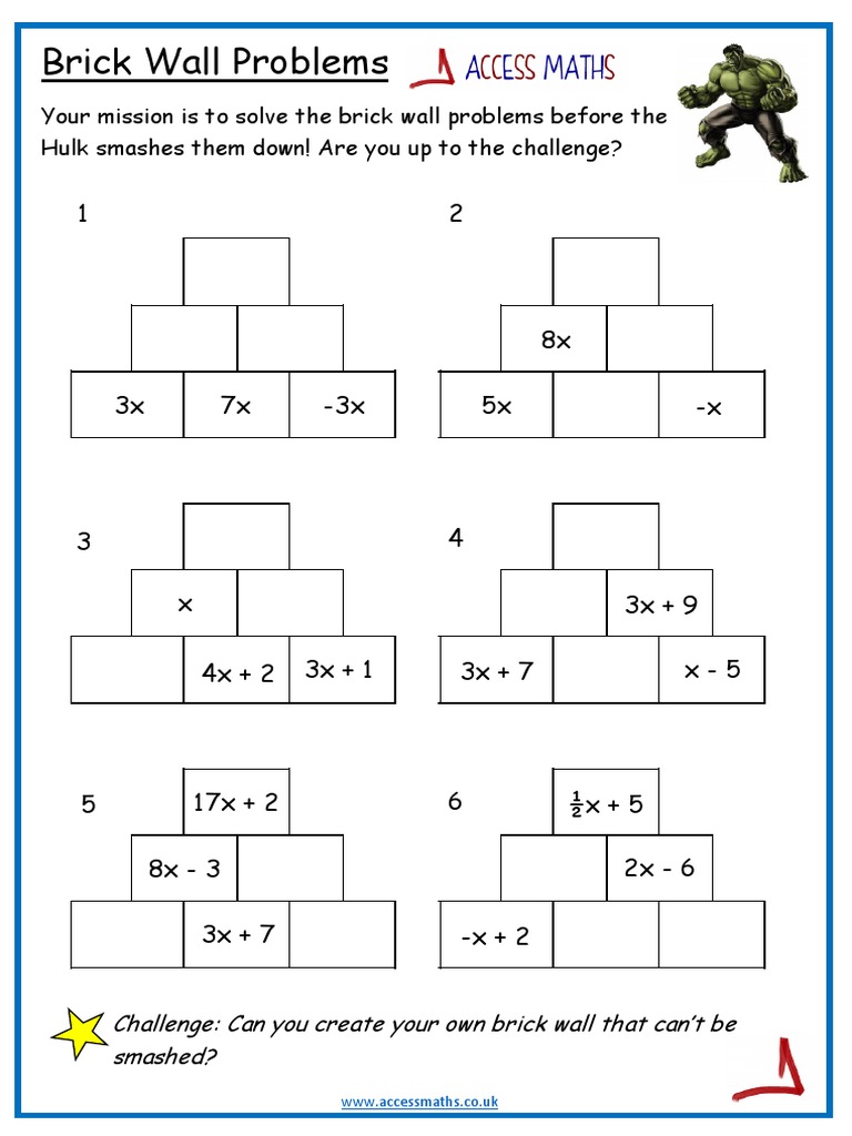 Brick Wall Problems PDF | PDF