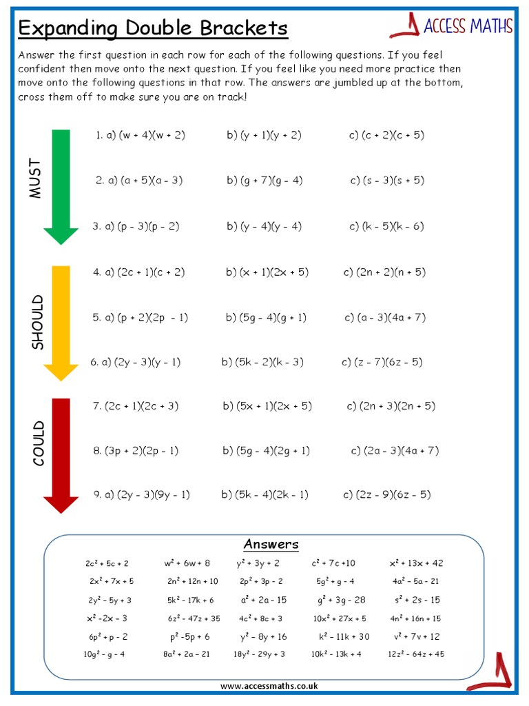 expanding_double_brackets_msc_worksheet