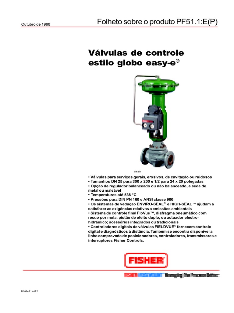 Catalogo Fisher | PDF | Válvula | Aço