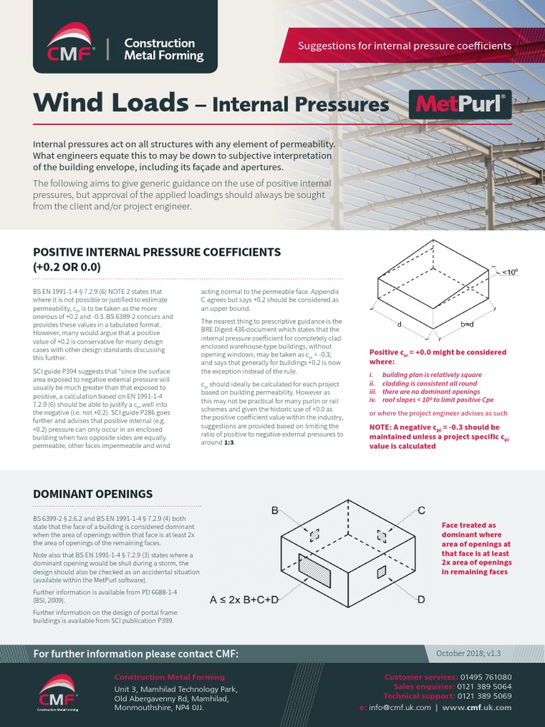 Wind Loads: - Internal Pressures | PDF | Nature | Business