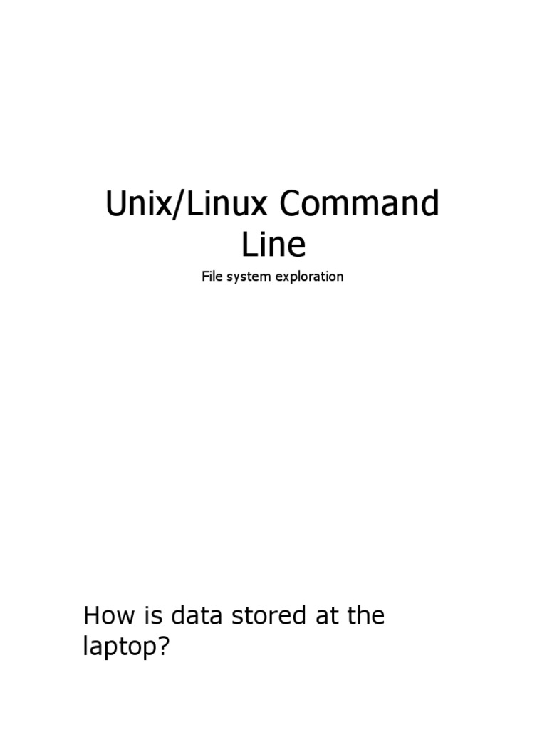 Linux Command Line | PDF | File System | Computer File
